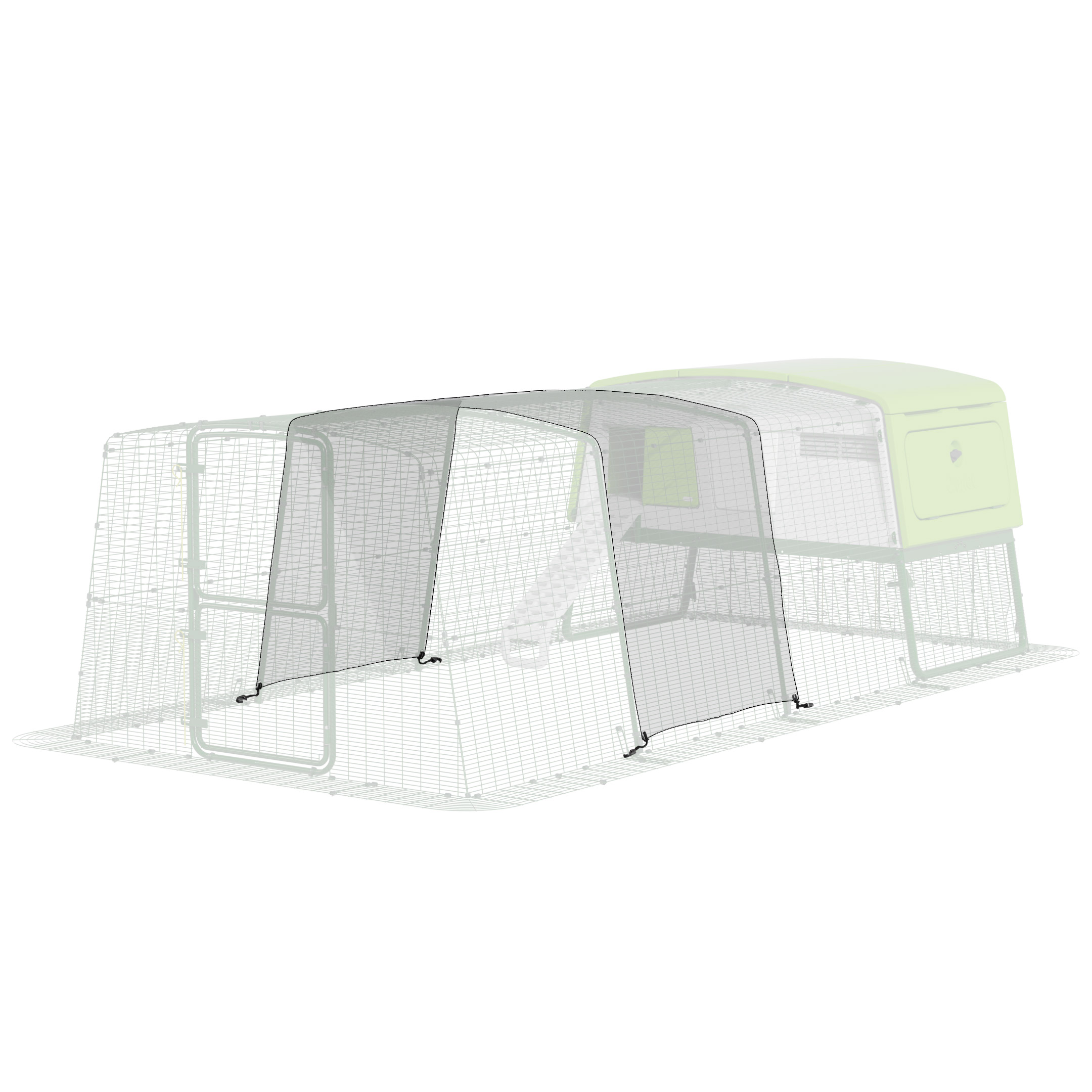 Clear Extension Cover with Gutter Edge for Eglu Pro - Full Run | Omlet